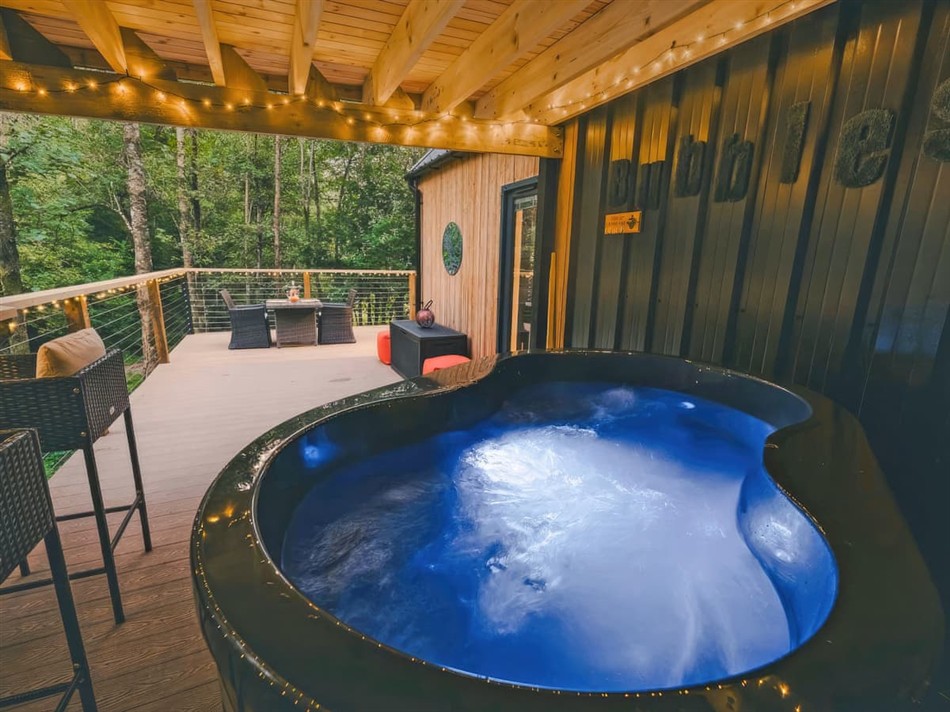 Ty Nant Treehouse (Ref : UKC7800) in Usk with hot tub - cottage weekend ...